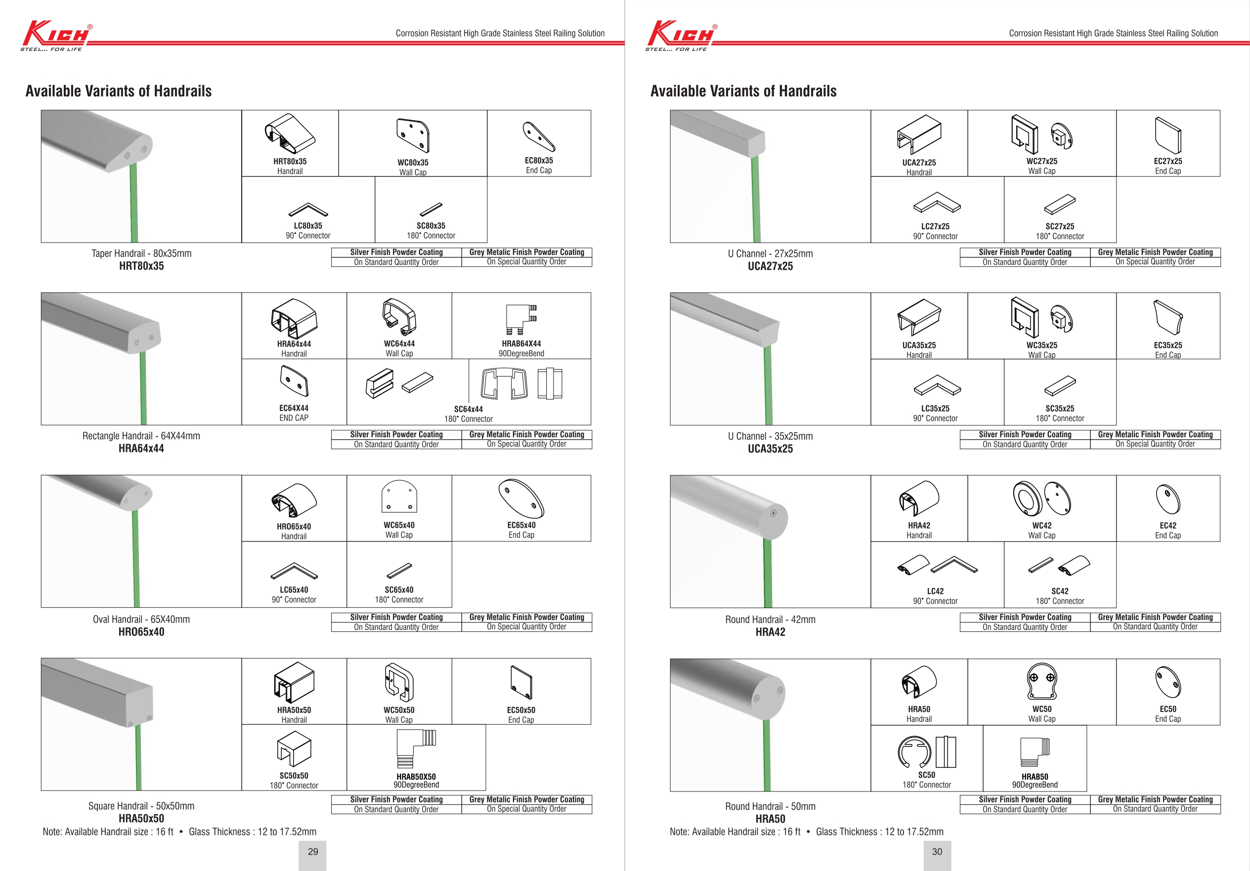 Kich Aluminium and Stainless Steel Railings