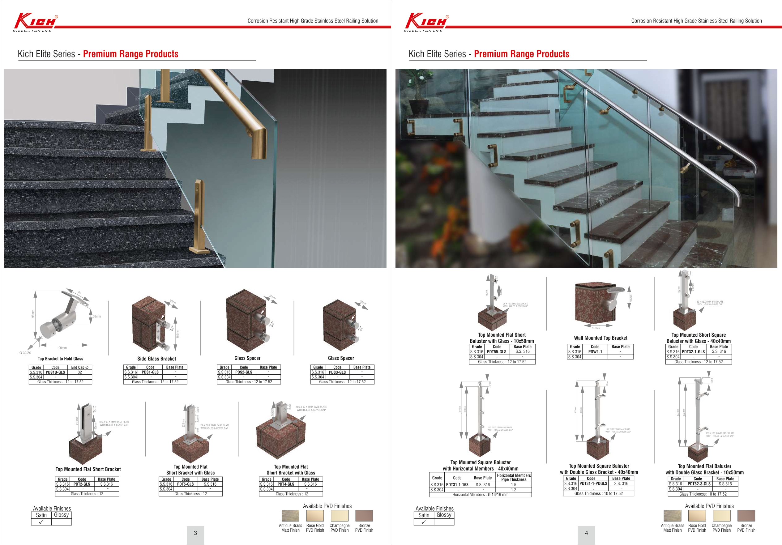 Kich Aluminium and Stainless Steel Railings