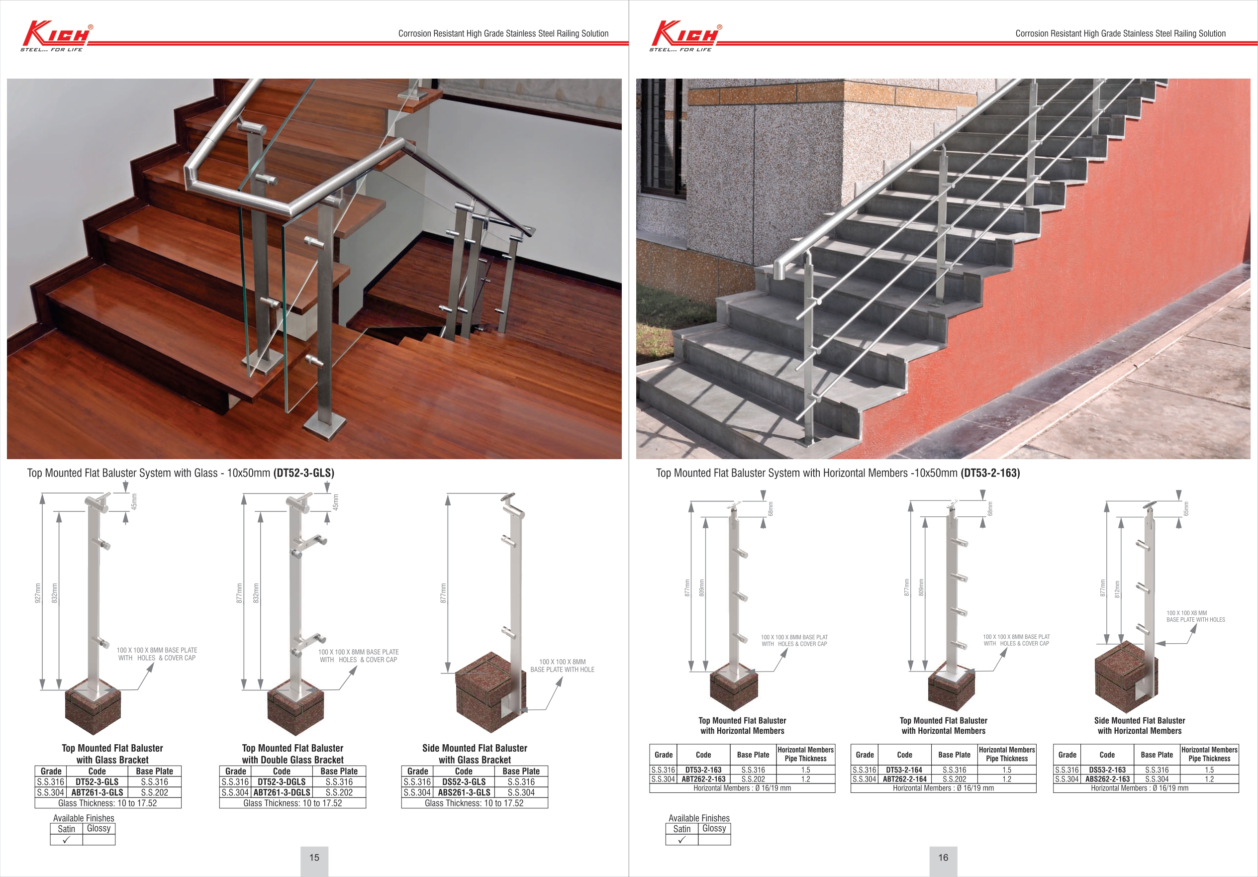 Kich Aluminium and Stainless Steel Railings